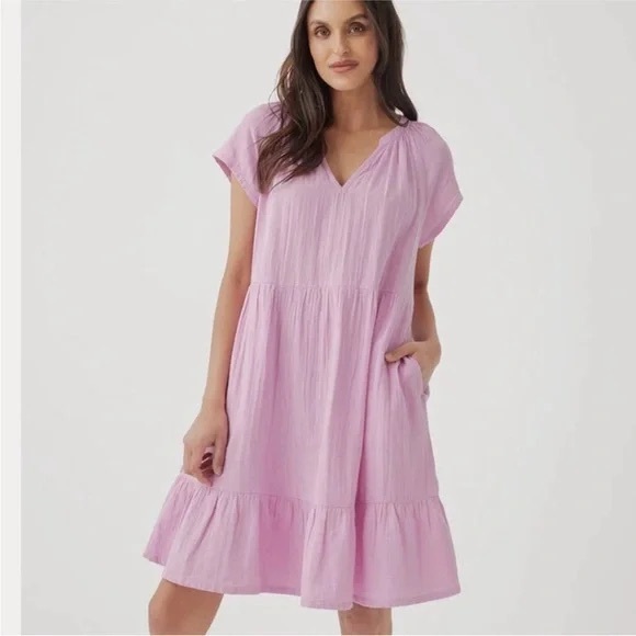Pact | Dresses | Pact Organic Cotton Coastal Double Gauze Throw N Go ...
